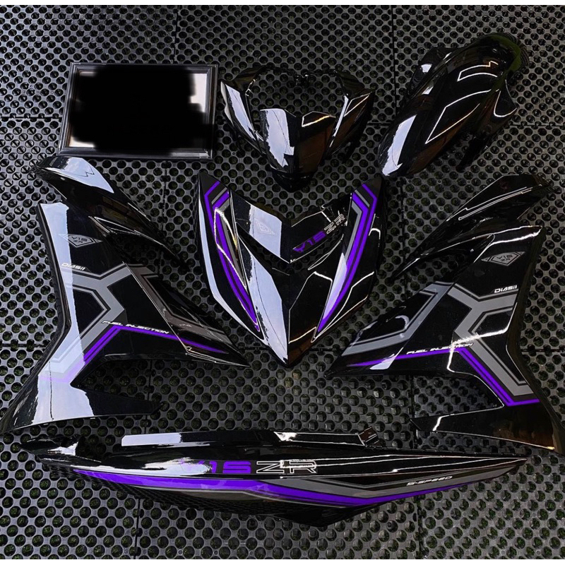 YAMAHA Y15 Y15zr V1 V2 vietnam purple grey (Y16 design for Y15) Black ...