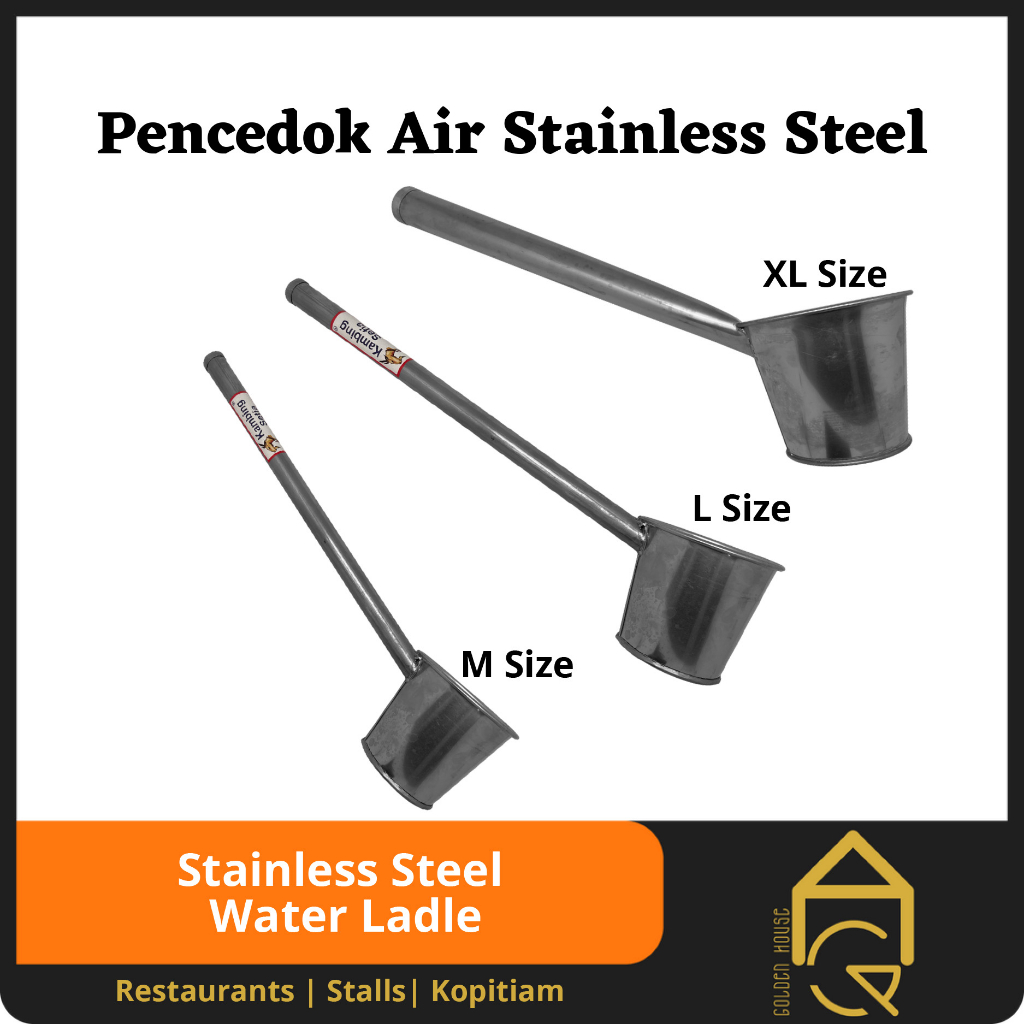 GDH Stainless Steel Water Ladle/Water Dipper/Sendok Senduk Pencedok ...