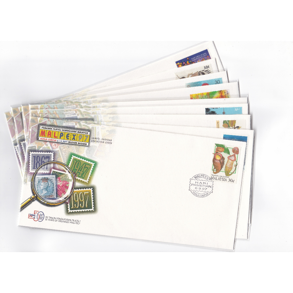 FDC - 1997 "MAPLEX '97" - 50 Years of Organised Philately (9 Pcs ...