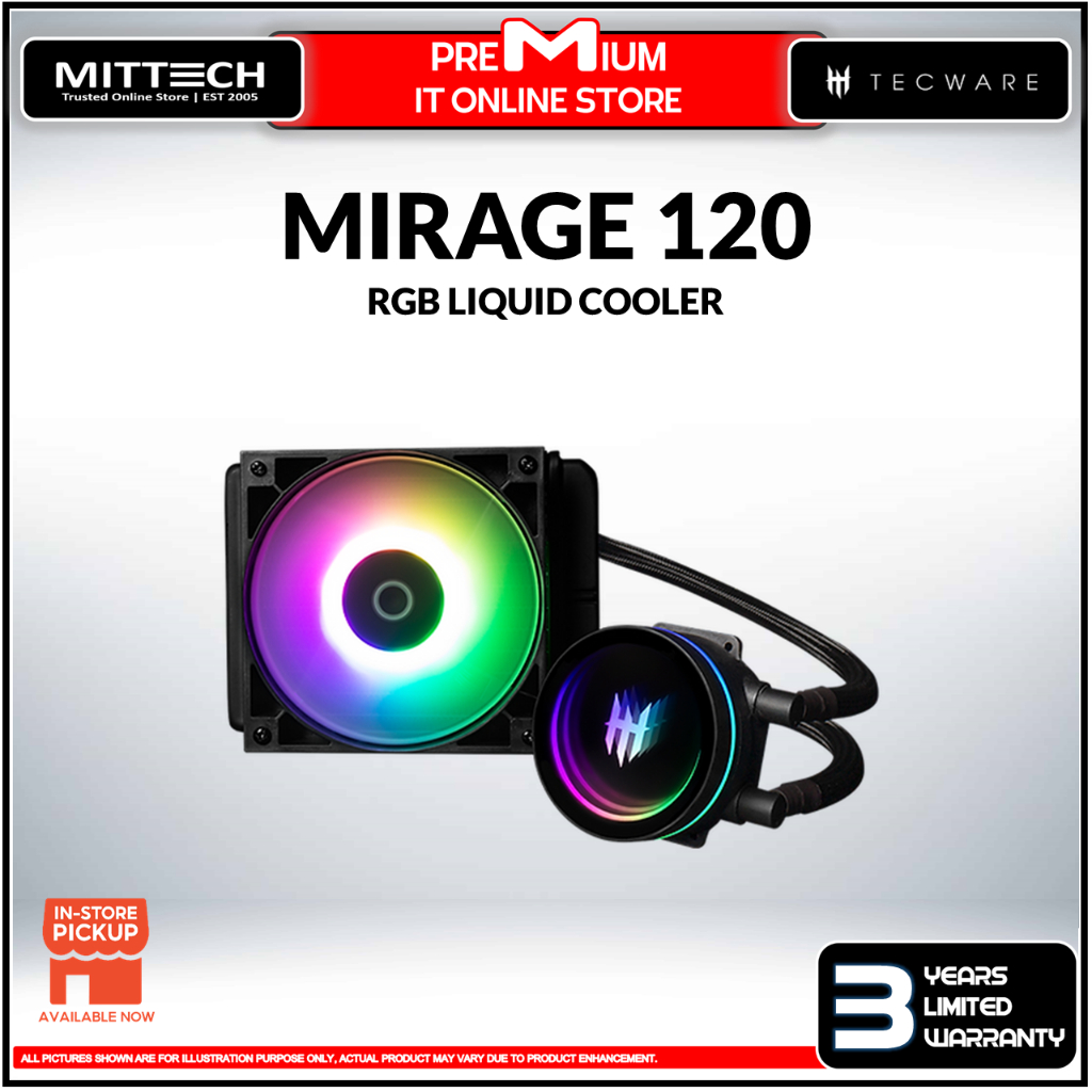 Tecware Mirage 120 RGB Liquid Cooler- 360mm 1x RGB Fan ARGB 3-Pin All ...