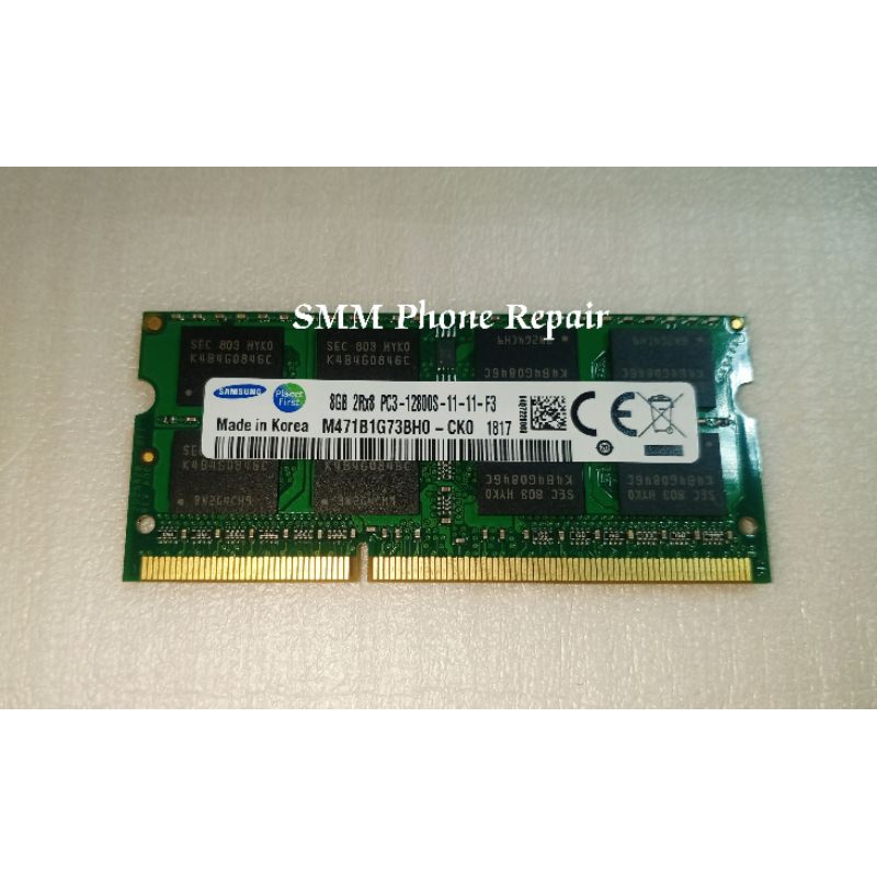M471B1G73BH0-CK0 - Samsung 1x 8GB DDR3-1600 SODIMM PC3-12800S Dual Rank x8 Module | Shopee ...