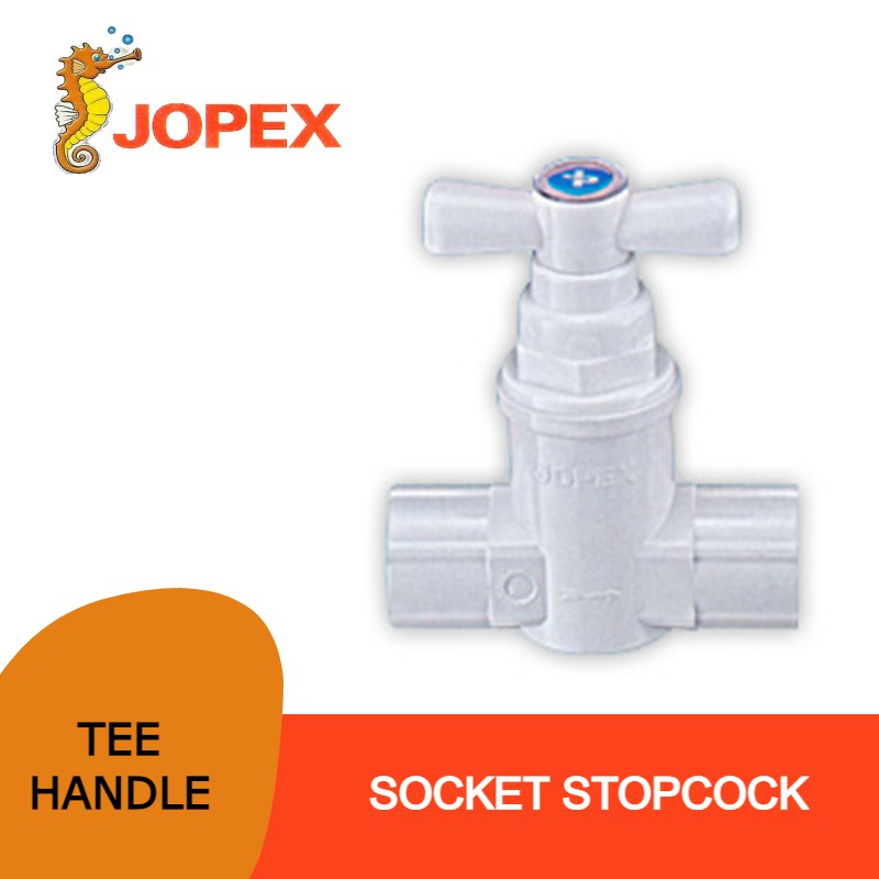 JOPEX PVC SOCKET STOPCOCK VALVE TEE HANDLE SC01W, 2SC01W, 3SC01W ...