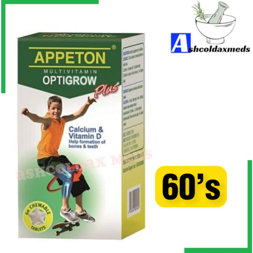 APPETON MULTIVITAMIN OPTIGROW PLUS TABS 60S EXP07/2026 | Shopee Philippines