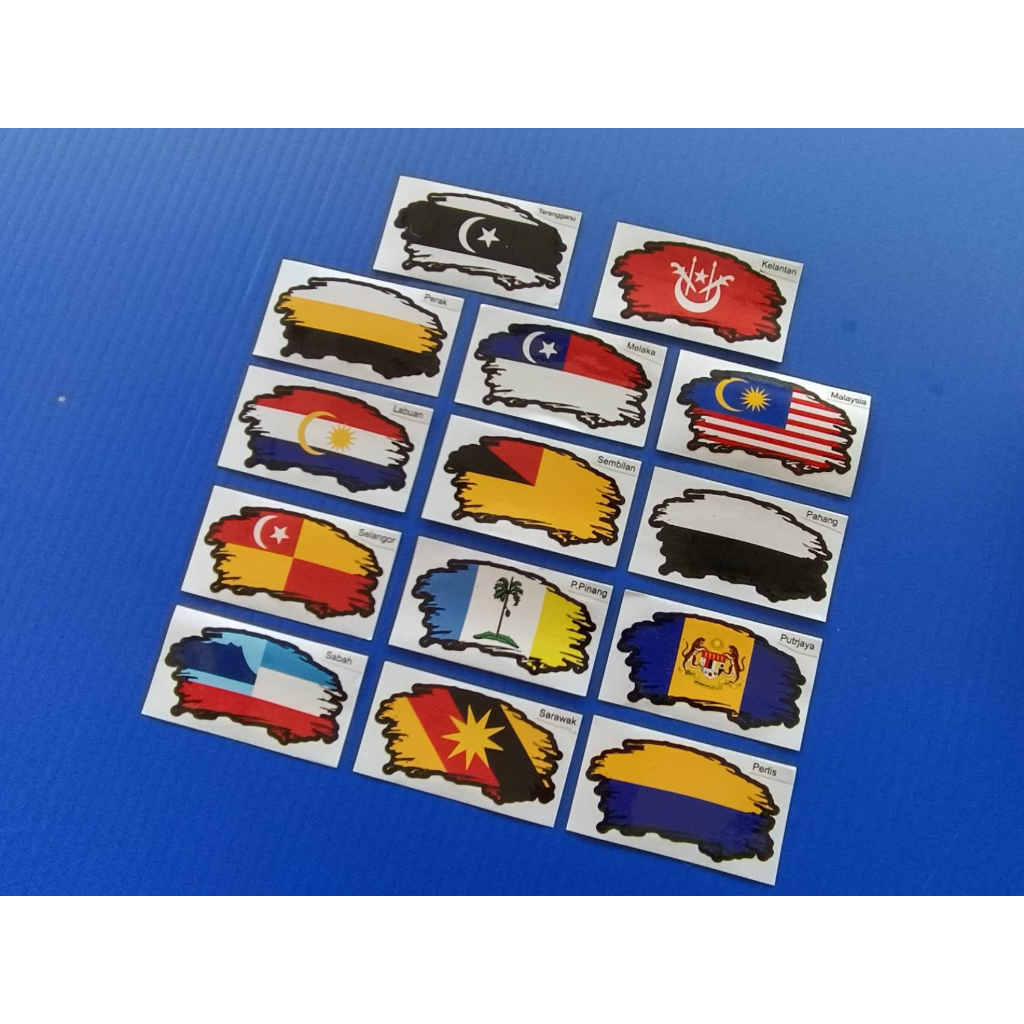 Sticker Inkjet Flag Bendera Negeri Sticker Negeri | Shopee Philippines