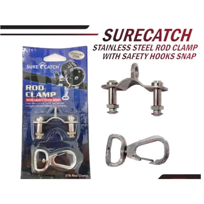 Sure Catch Stainless Steel Rod Clamp Surecatch Reel Clamp Reel Kampit ...