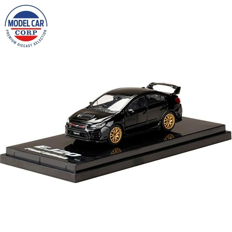 HobbyJapan Subaru WRX STI EJ20 Final Edition with Engine Crystal Black Silica -HJ641021FBK Scale ...