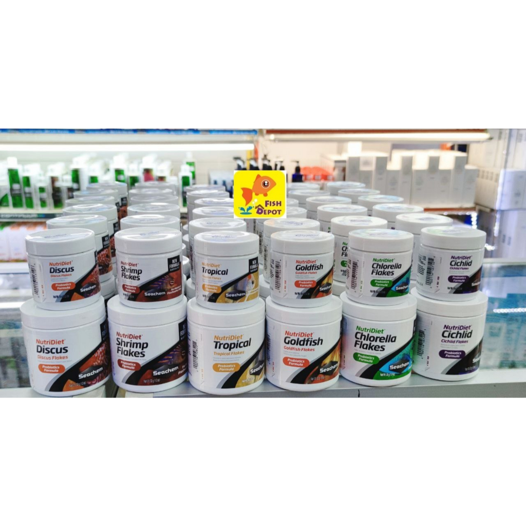 SEACHEM NutriDiet Tropical Shrimp Discus Goldfish Chlorella Cichlid 15g ...