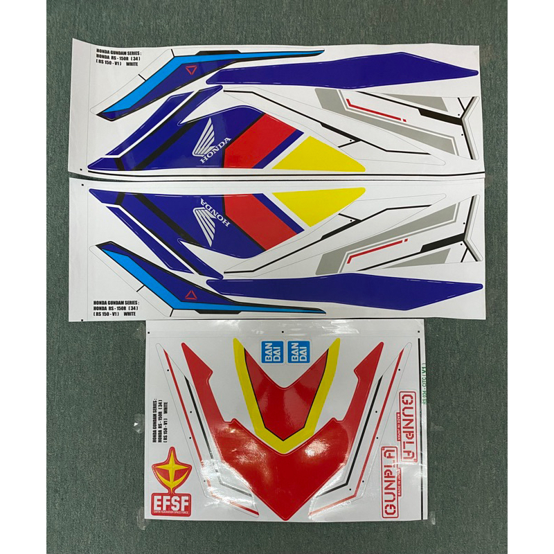 Honda rs150 v1 v2 body sticker custom Gundam edition (34) | Shopee ...