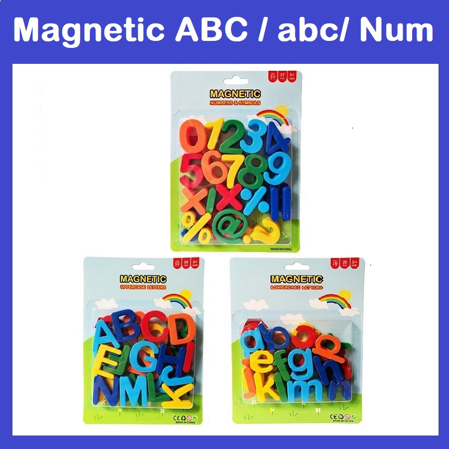 Magnetic Colourful Alphabets Letters Numbers Huruf Besar Huruf Kecil ...
