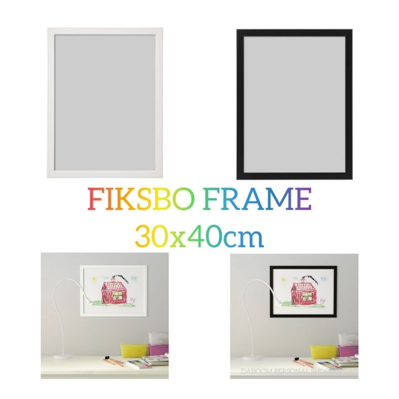IKEA FRAME FISKBO BLACK/WHITE 30x40cm (A3 saiz) | Shopee Philippines
