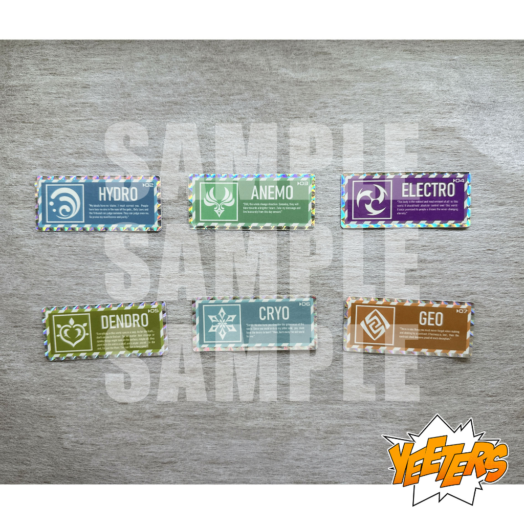 Genshin Impact Elemental Diecut Sticker | Shopee Philippines