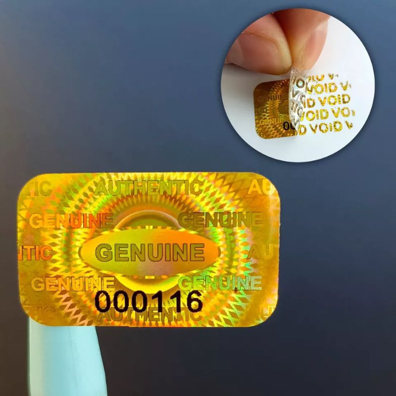 (New) GOLD Hologram Sticker Void 15*24mm/60pieces per Sheet | Shopee ...