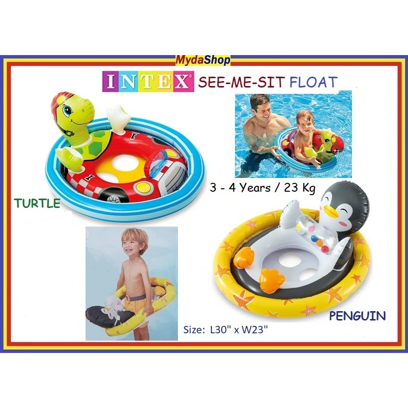 Intex Kids Swimming Pool See-Me-Sit Float. Sitting Buoy | Shopee ...