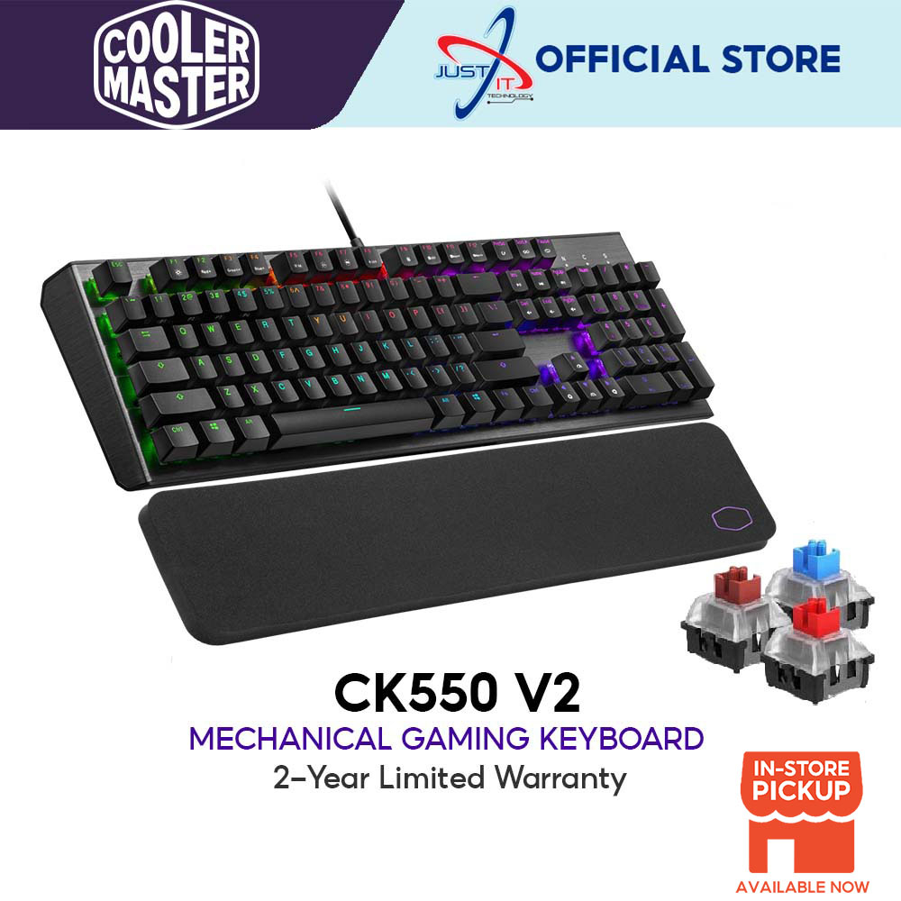 Cooler Master Ck550 V2 Full RGB Mechanical Gaming Keyboard & Wrist Rest | Shopee Philippines