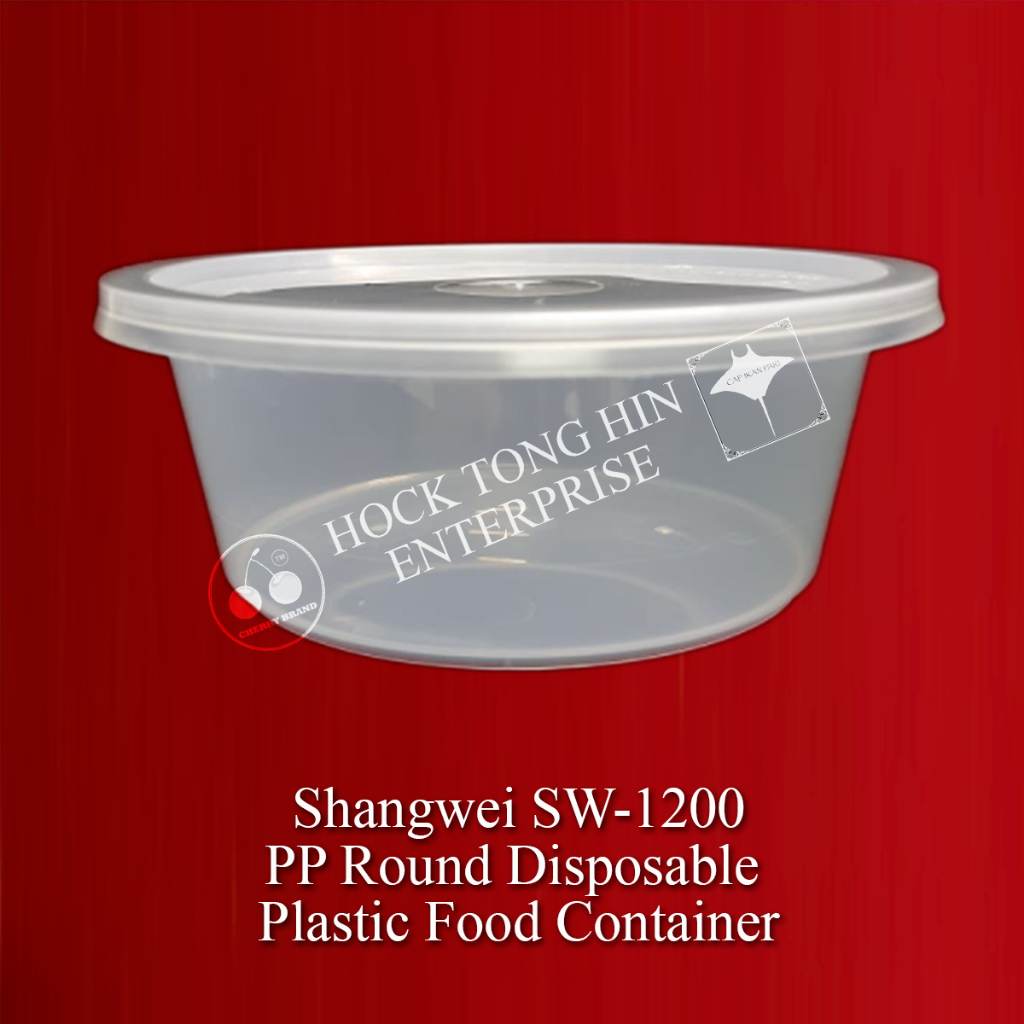 1200ml ( 50pcs pack) Round Container Disposable PP Plastic Food ...