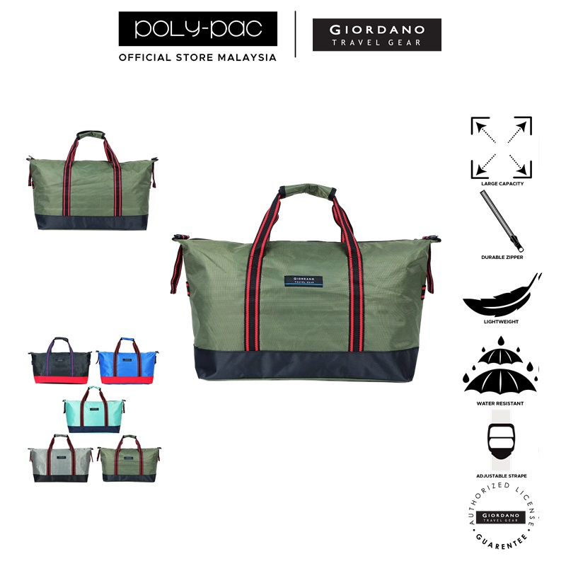 Giordano By Poly Pac 18" Simple Trendy Water Resistant Travel Duffel ...
