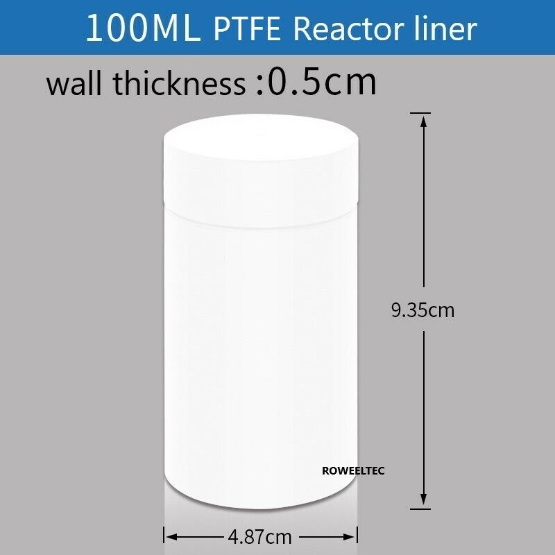 PTFE Chamber 100ml for Hydrothermal Synthesis vessel Autoclave Reactor ...