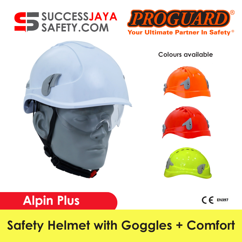 PROGUARD Hi-Visibility Safety Helmet Alpin PLUS Scaffold Comfort ...