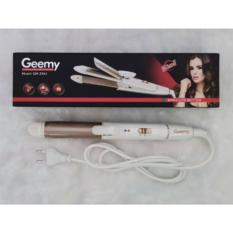 NEW 2 in 1 Geemy GM-2961 Professional Hair Straightener And Curling ...