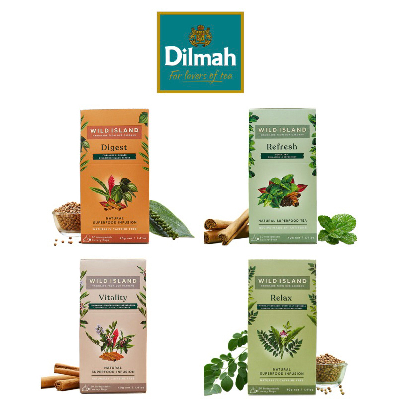 Dilmah Wild Island Natural Superfood Infusions 40g (Digest/ Refresh ...