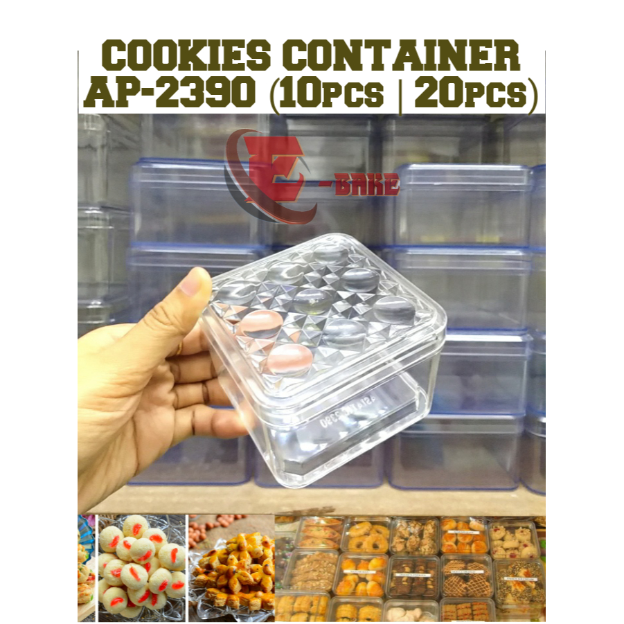 10PCS 20PCS (AP-2390) BEKAS KUIH RAYA TRANSPERENT PETAK COOKIES ...