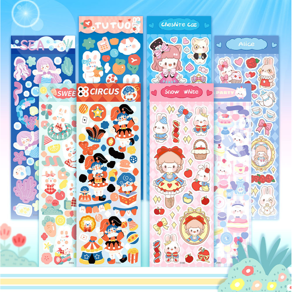 Original Princess Tea Party Series Goo Card Stickers Original Laser Goo ...