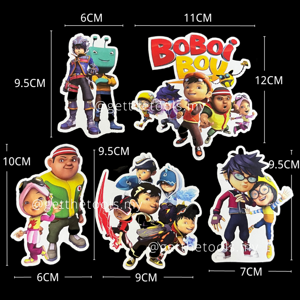BOBOI BOY / UPIN IPIN / KITTY / POLY CAR / DIDI AND FREINDS TOPPER CAKE ...
