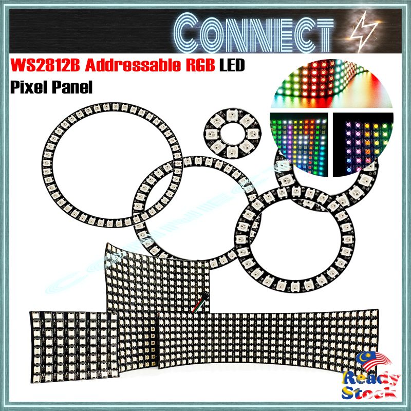 5V WS2812B LED Digital Flexible Individually Addressable Panel Light ...