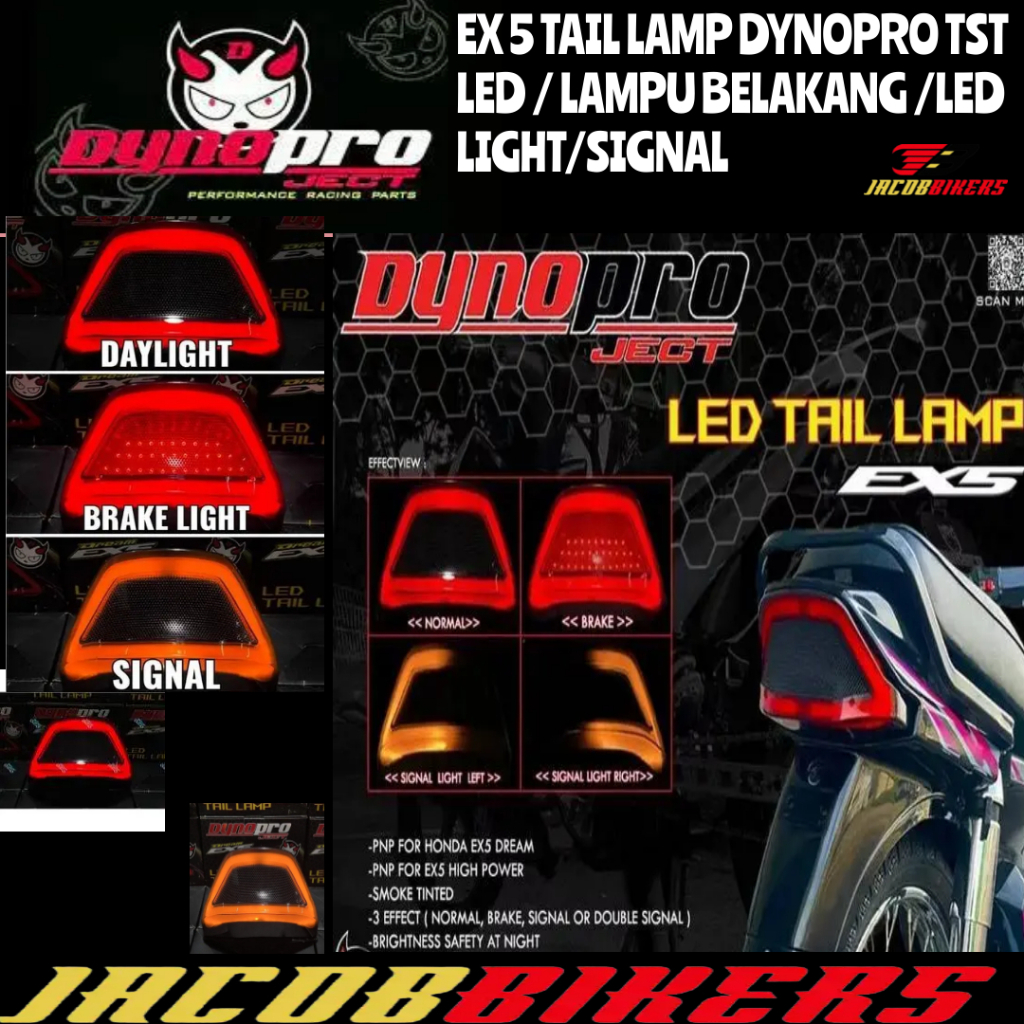 HONDA EX5 DREAM/EX5 TAIL LAMP DYNOPRO TST LED / LAMPU BELAKANG WITH ...