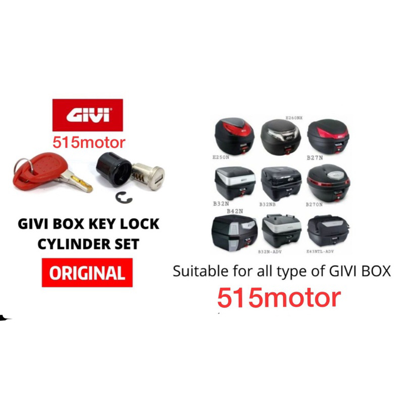 GIVI LOCKSET KUNCI KOTAK GIVI BOX KEY LOCK SET ( Z1565) | Shopee ...