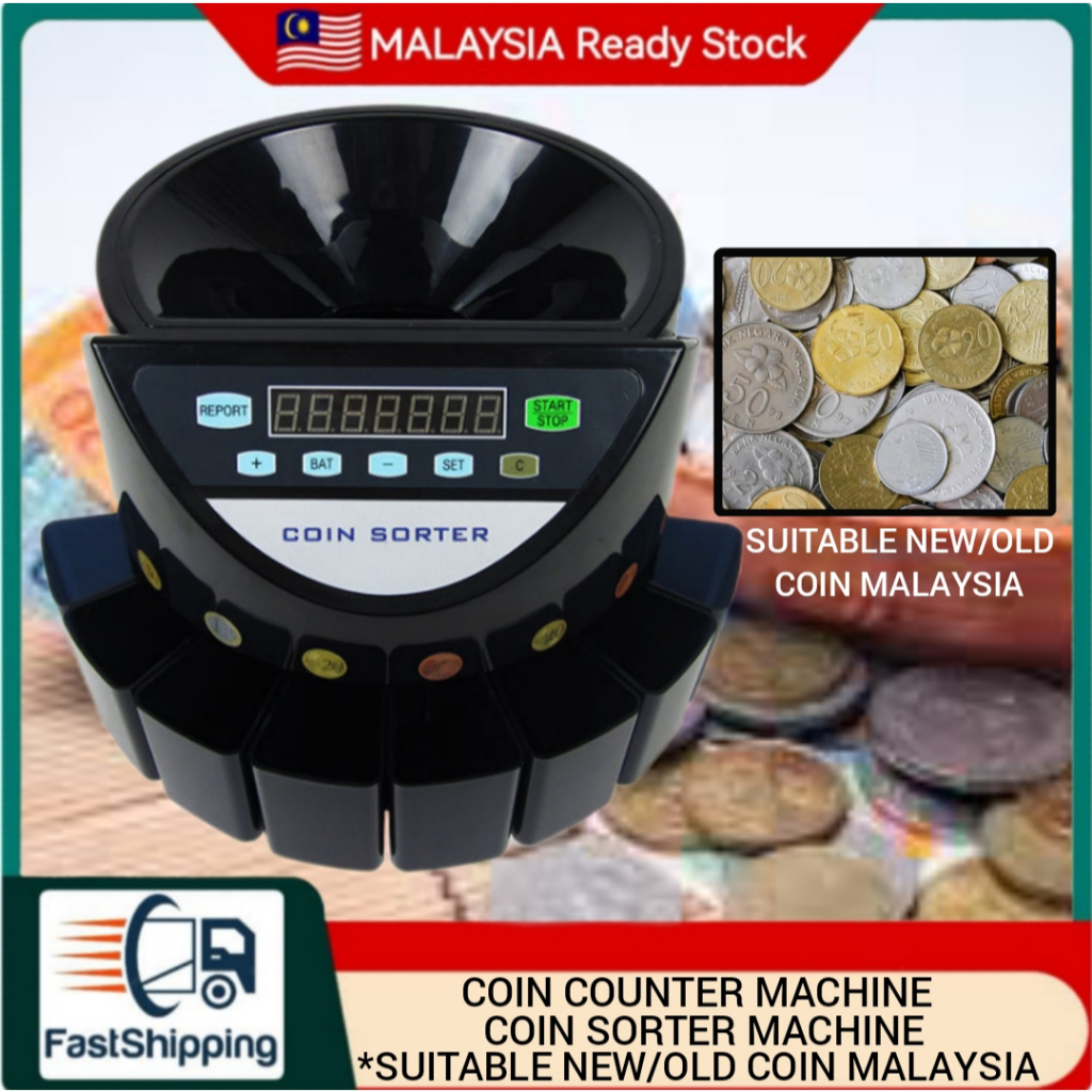COIN COUNTER MACHINE COIN SORTER MACHINE *SUITABLE NEW/OLD COIN ...