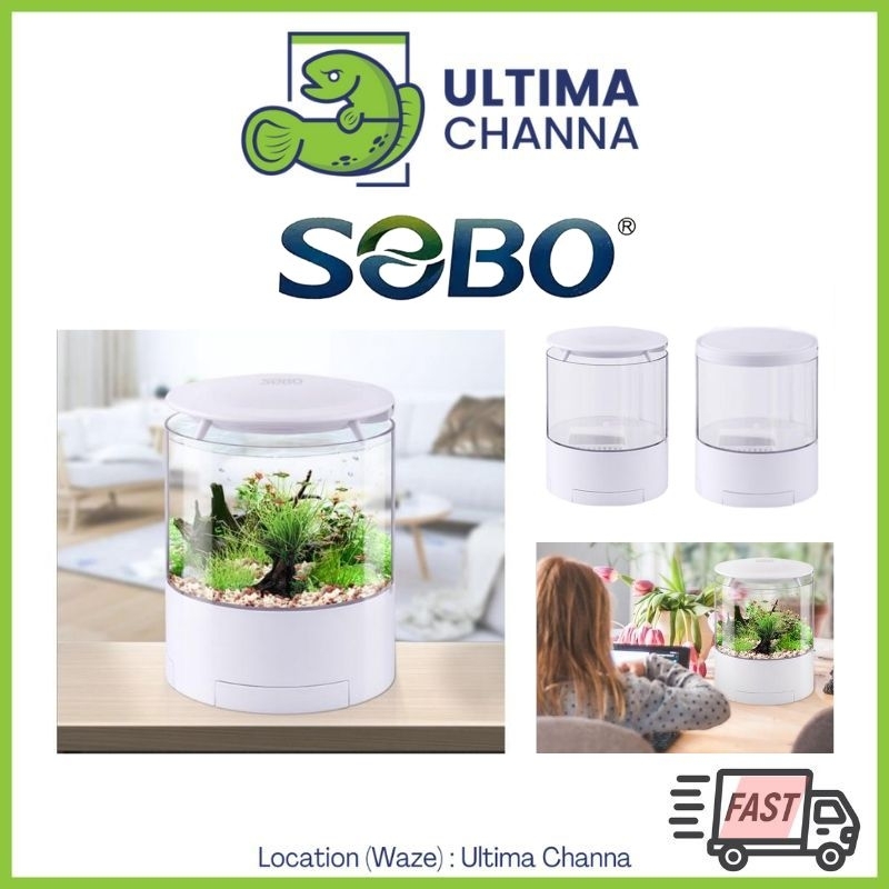 SOBO 360 Mini Desktop Aquarium [FULL SET] acrylic nano fish tank for ...