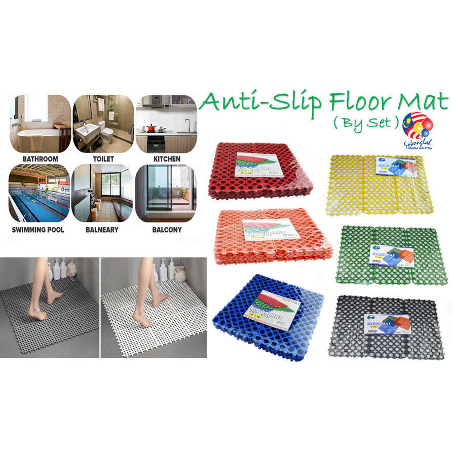 Anti-Slip PVC Floor Mat Bathroom Toilet Kitchen 15cmx30cm Y1000 ...