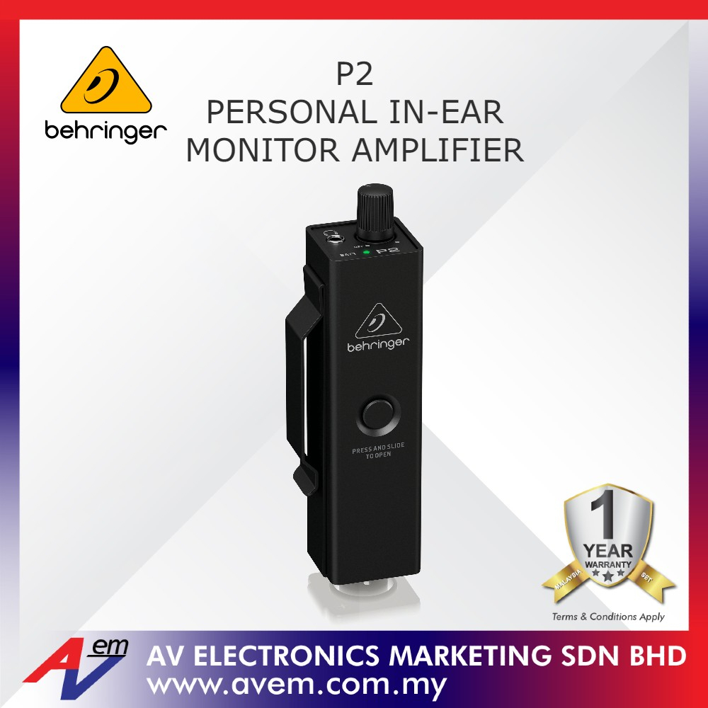 BEHRINGER P2 Ultra-Compact Personal In-Ear Monitor Amplifier | Shopee ...