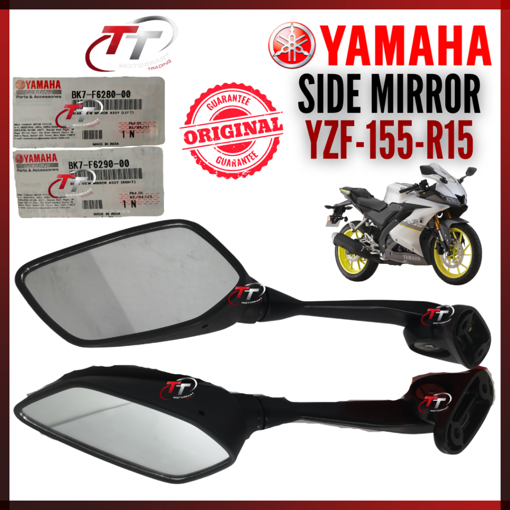 R15 V3 YZF155 YZF-155 SIDE MIRROR CERMIN SISI TEPI KACA BACK VIEW ...