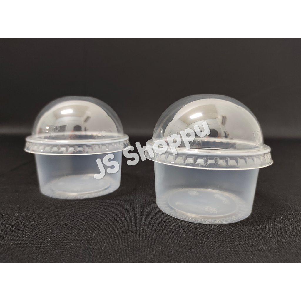 4oz Round Container with Dome Lid (100pcs ) / Plastic Food Container ...