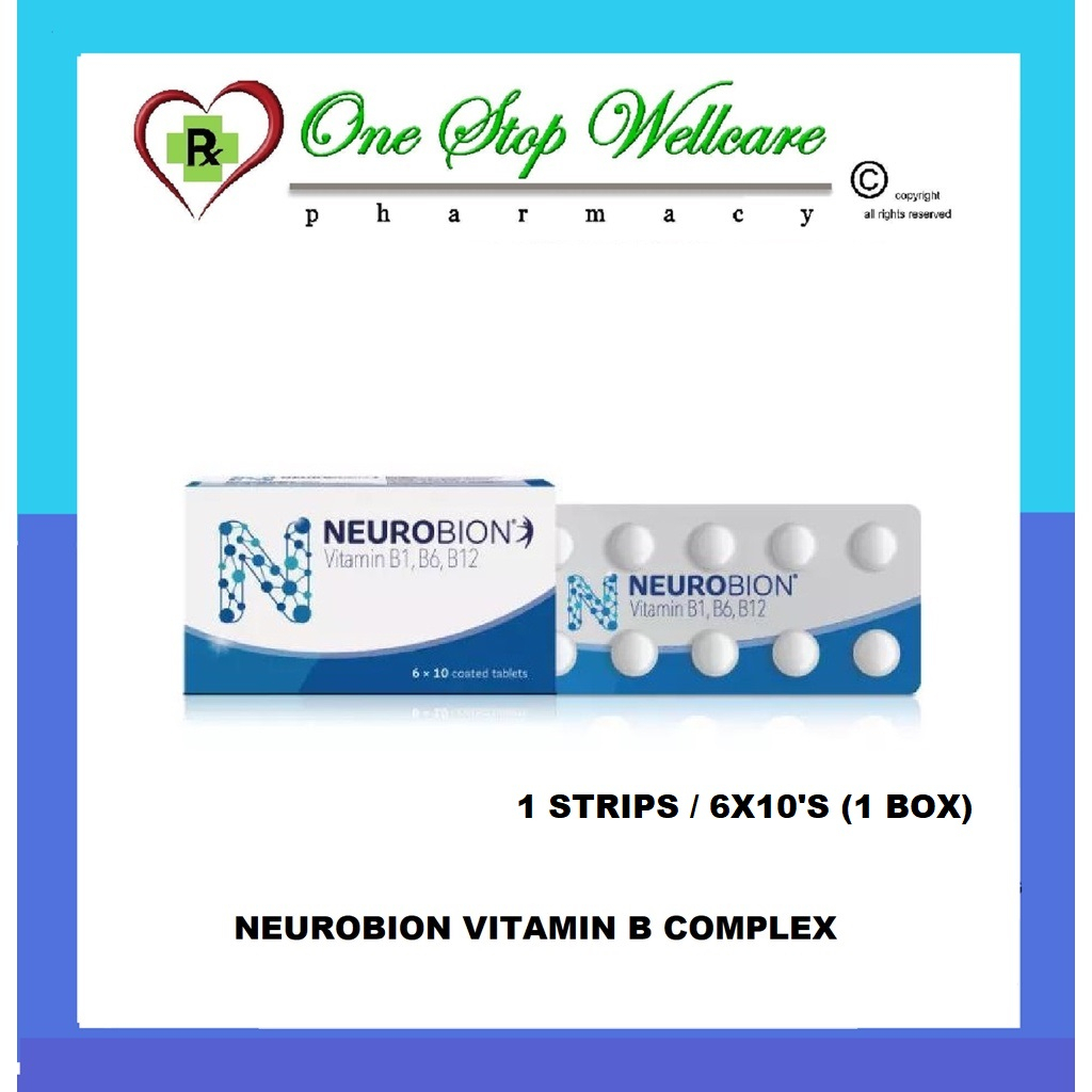 NEUROBION VITAMIN B COMPLEX 1 STRIPS / 6X10'S (1 BOX) (EXP:04/2026 ...