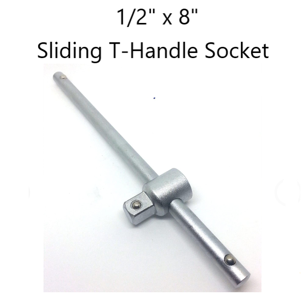 CR-V Steel 1/2" Square Head 205MM Sliding T-Handle Socket Wrench ...