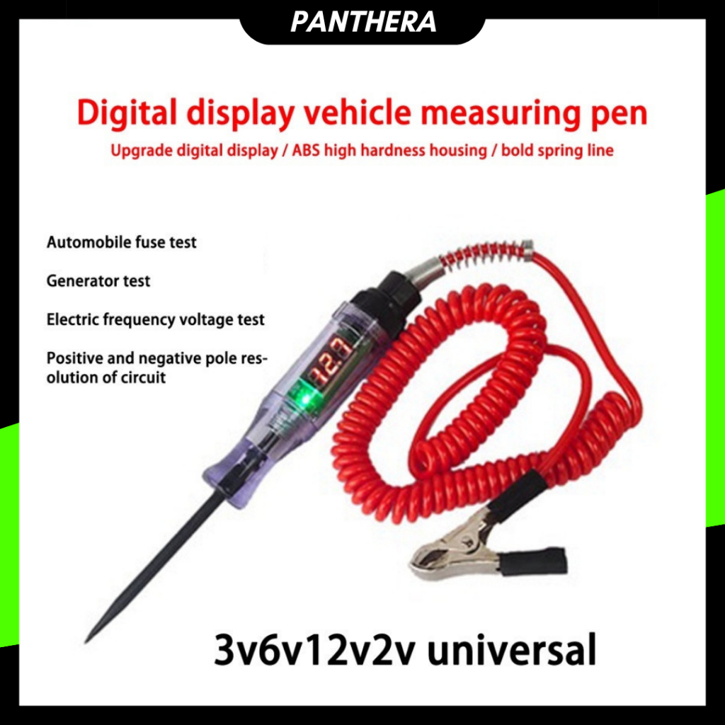 24JAM 6V-24V DC Car Truck Voltage Circuit Tester Digital Display Long ...
