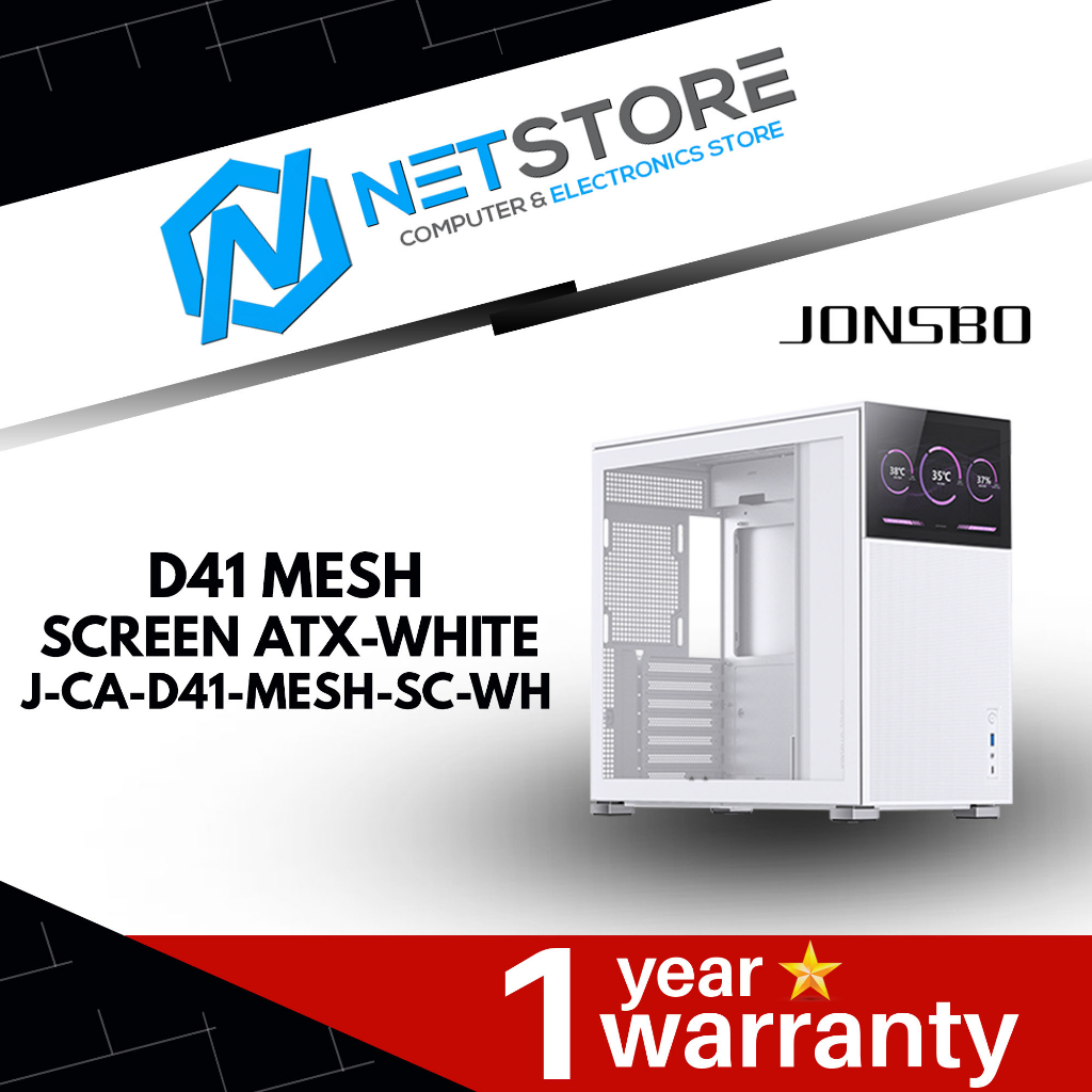 JONSBO D41 MESH SCREEN ATX -WHITE-J-CA-D41-MESH-SC-WH | Shopee Philippines