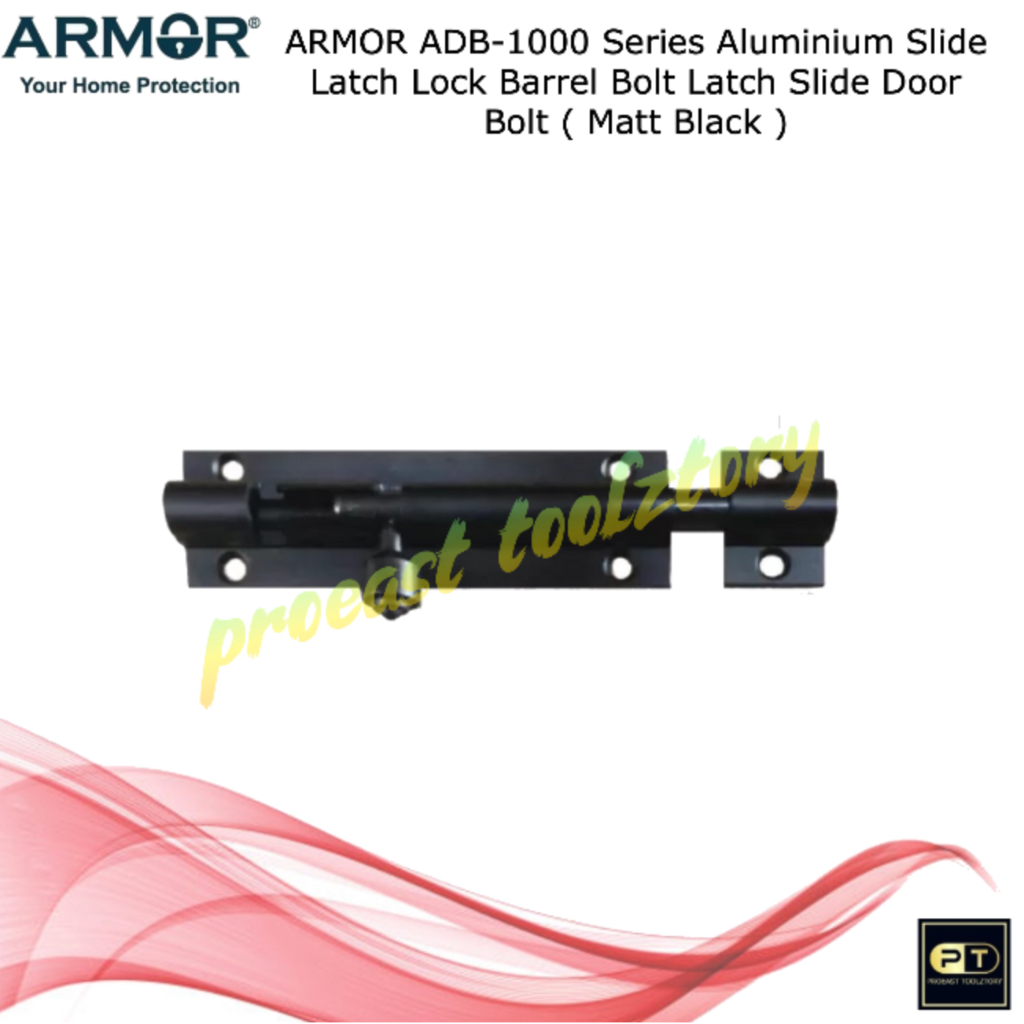 ARMOR ADB-1000 Series Aluminium Slide Latch Lock Barrel Bolt Latch ...