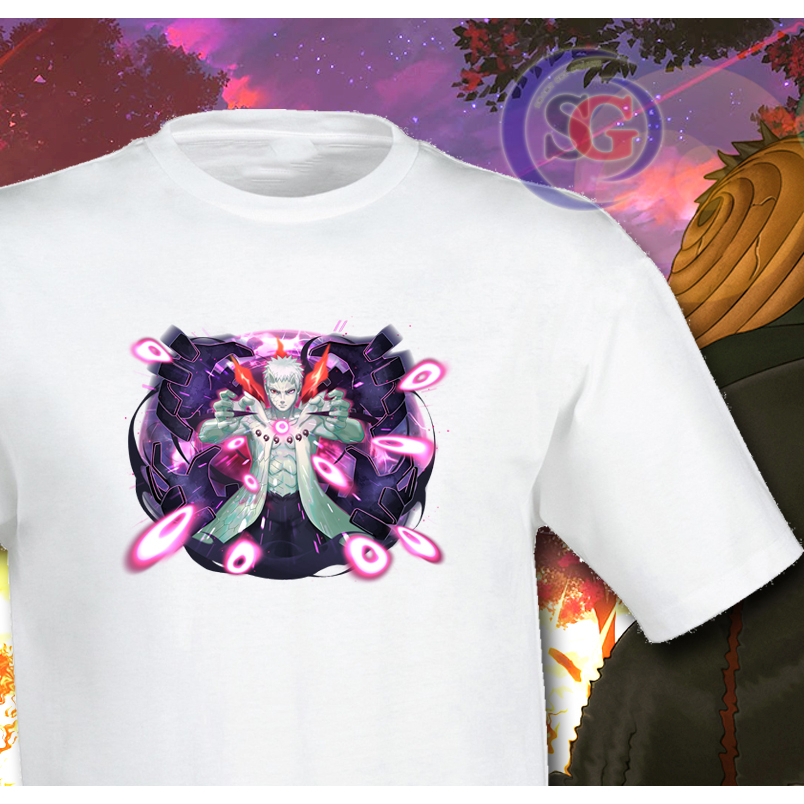 OBITO TOBI NARUTO GRAPHIC TEE HIGH QUALITY WHITE T SHIRT ...