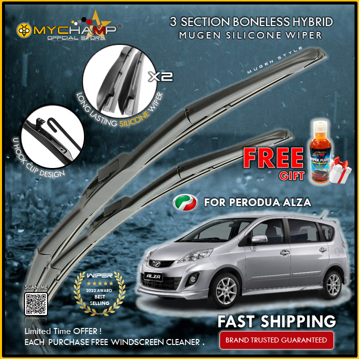 Perodua Alza SUMA Mugen Silicone Wiper 16"/24" (16inch + 24inch) SET ...