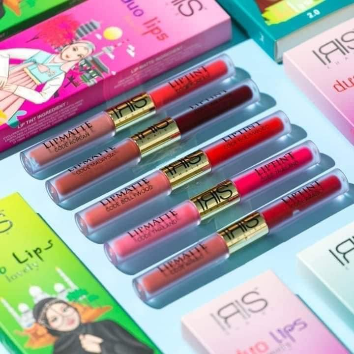 HQ IRIS DUO LIPS LOVELY IRIS KHAIRI LIPTINT LIPMATTE 2 IN 1 LONG ...