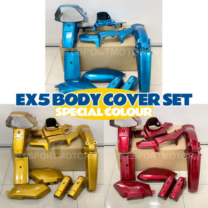 SPECIAL COLOUR !! HONDA EX5 BODY COVER SET ( CM6-GREEN BLUE / GOLD ...
