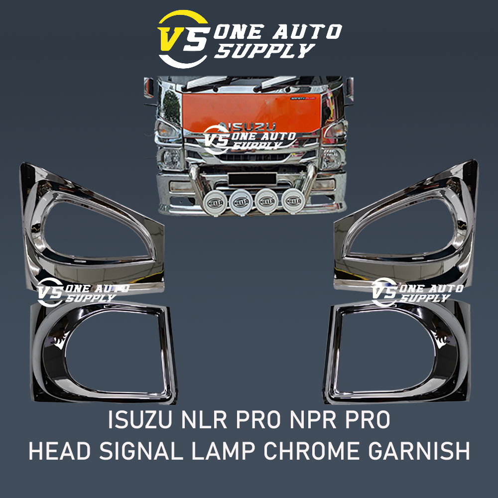 Isuzu NLR NPR Pro Signal Lamp n Head Lamp Chrome Garnish Krom Cover ...