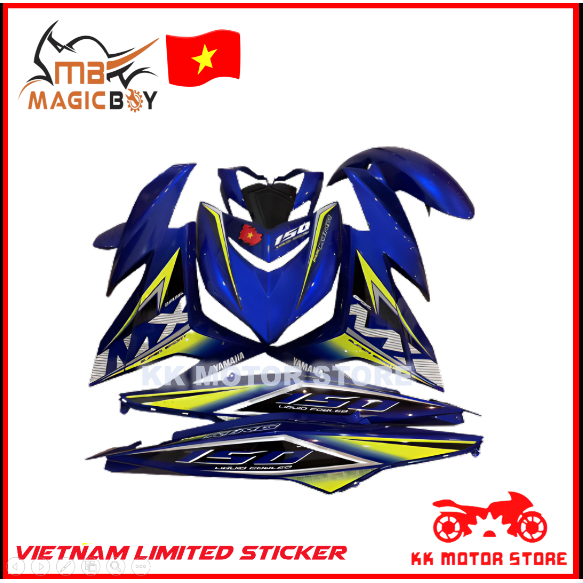 MAGIC BOY COVER SET Y15 V2 MX (1) GREEN / BLUE VIETNAM | Shopee Philippines
