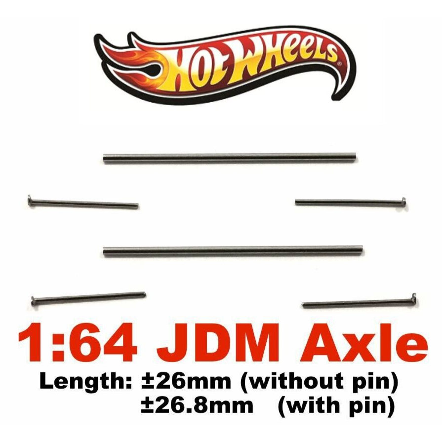 26mm Hot Wheels JDM rim axle - 1:64 HotWheels Adjustable Axles for toy ...