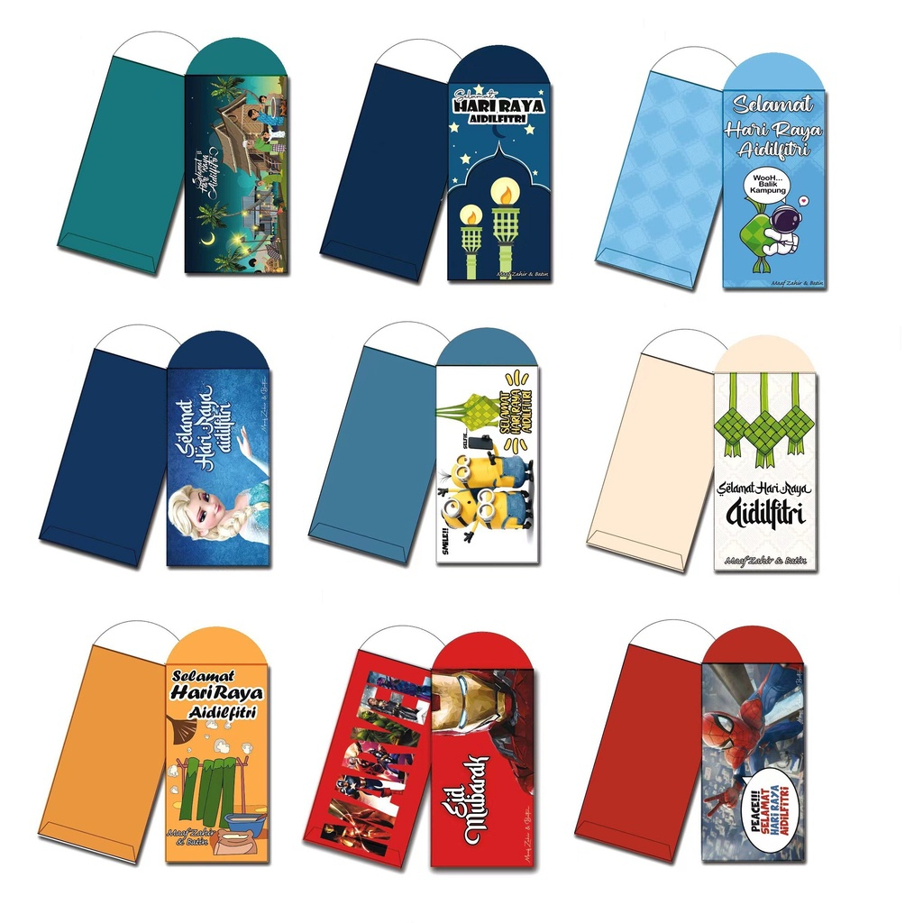 Sampul Raya 2023 5pcs Cartoon Viral Duit Aidilfitri Balik Kampung Money ...