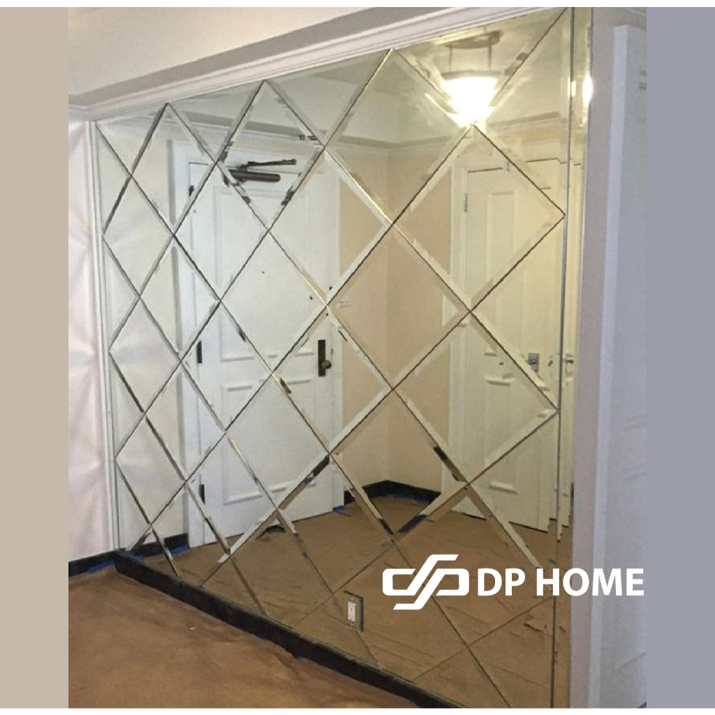 Self Adhensive Diamond Mirror Bevel Mirror Deco Wall Mirror Cermin Bevel Dinding Wall Mirror ...